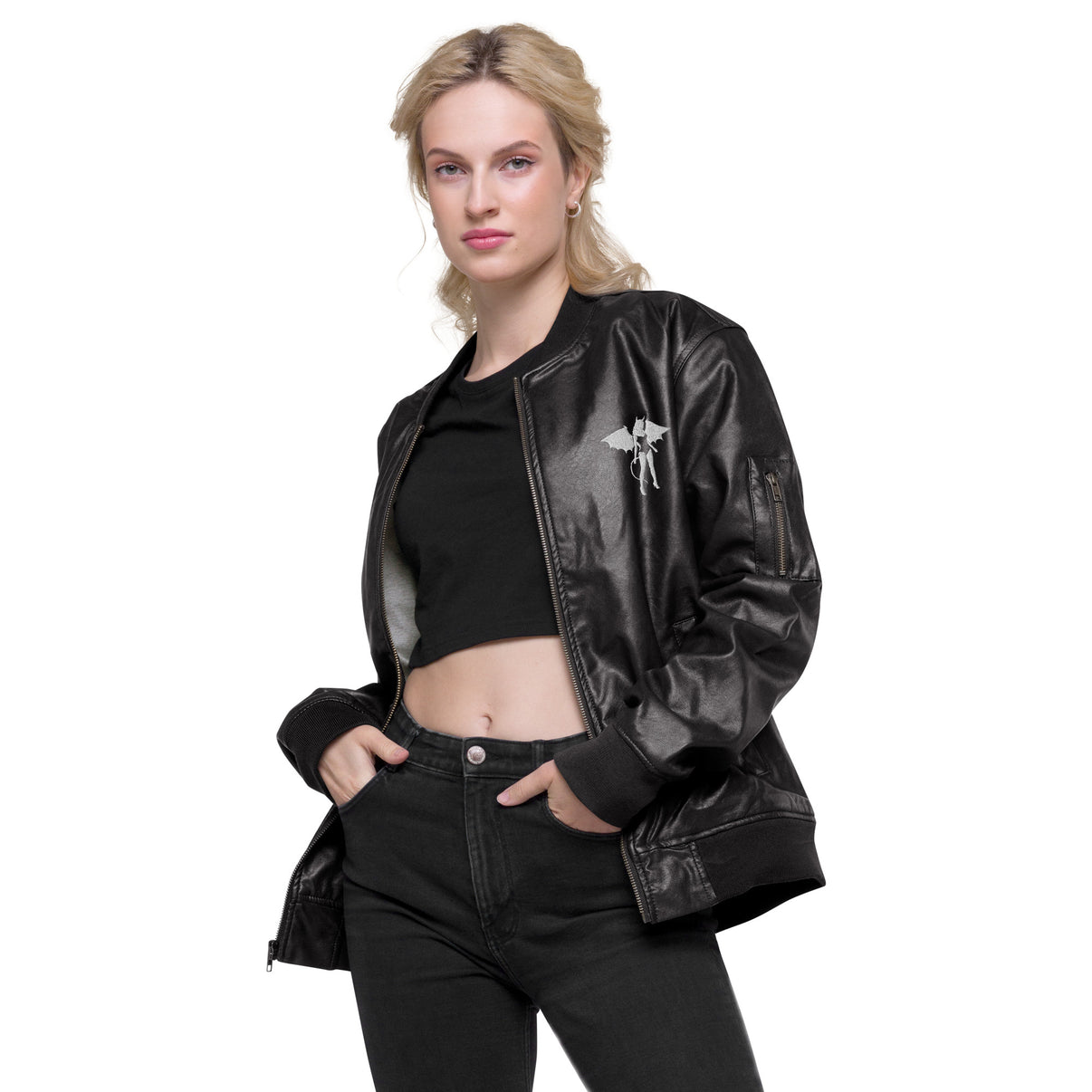 Donny's Devil Leather Bomber Jacket – Donny's Angel